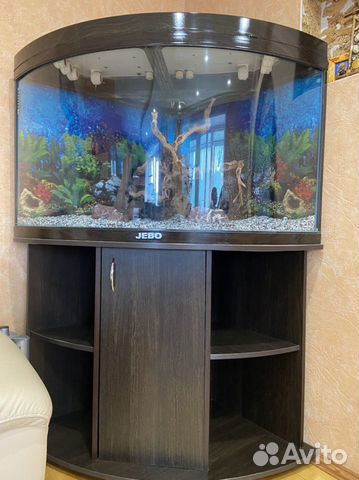 Аквариум jebo с тумбой r480